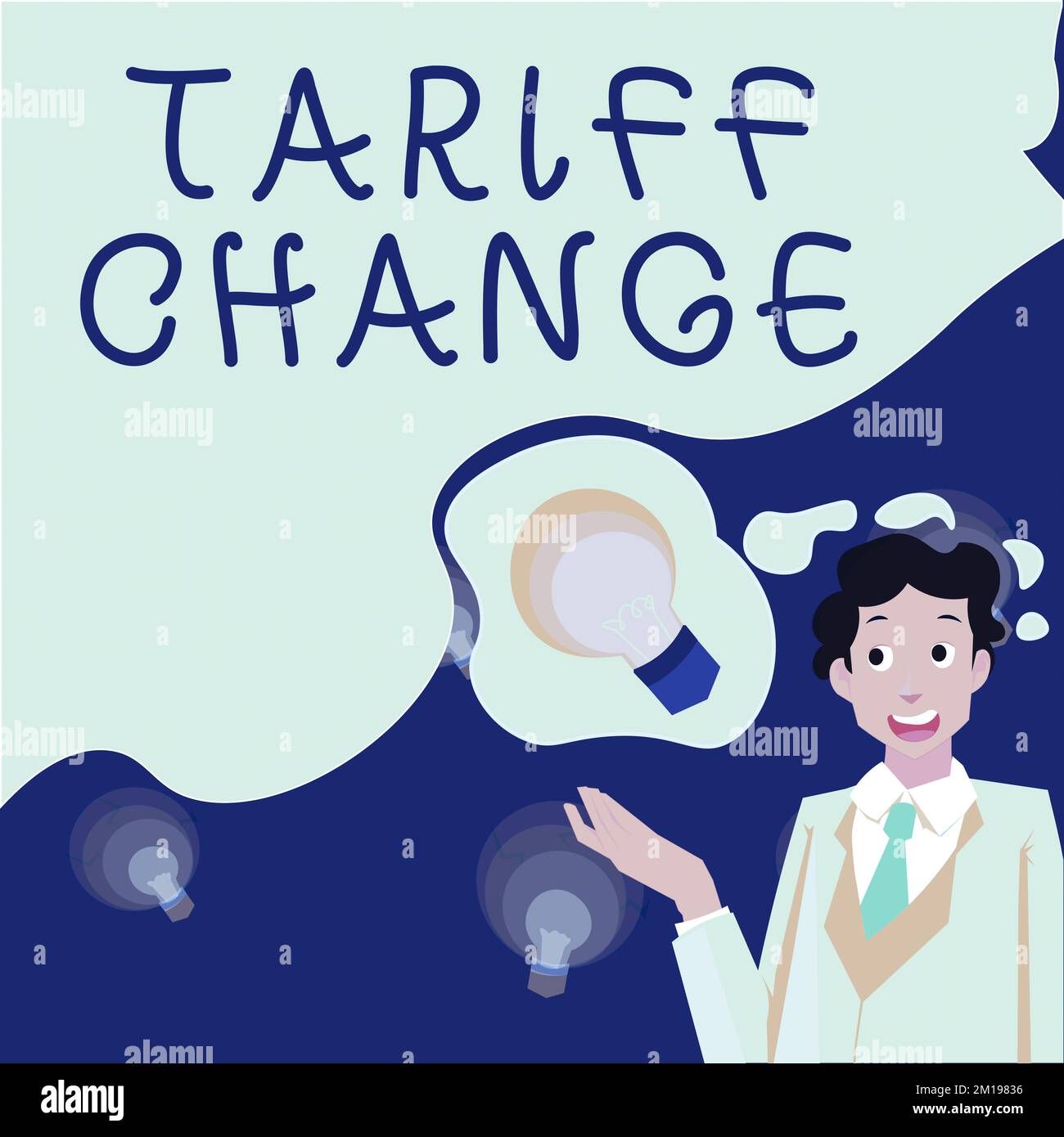 Text sign showing Tariff Change. Business idea Amendment of Import ...