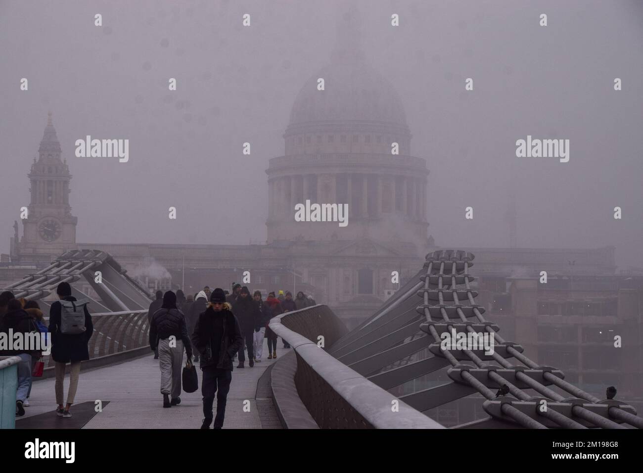 London, UK. 11th December 2022. St Paul's Cathedral, seen from ...