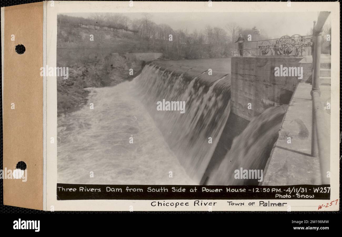 Three Rivers Dam from south side at power house (hydroelectric station ...
