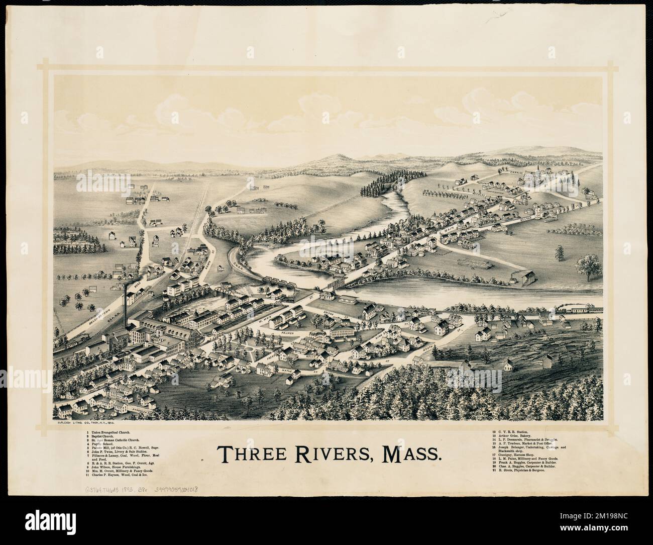 Three Rivers, Mass , Three Rivers Mass., Aerial views, Palmer Mass ...