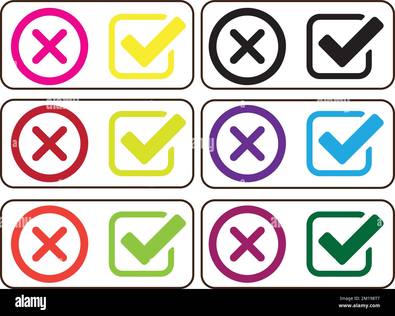 yes or no illustration. Check mark Icon. Right and wrong Stock Vector ... yes or no illustration. Check mark Icon. Right and wrong Stock Vector ...