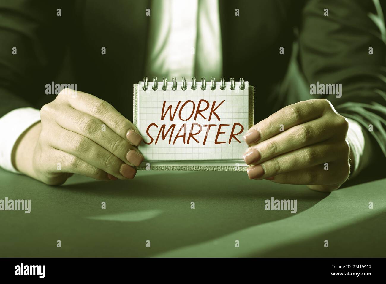 Sign displaying Work Smarter. Business showcase Efficiency Be clever in ...