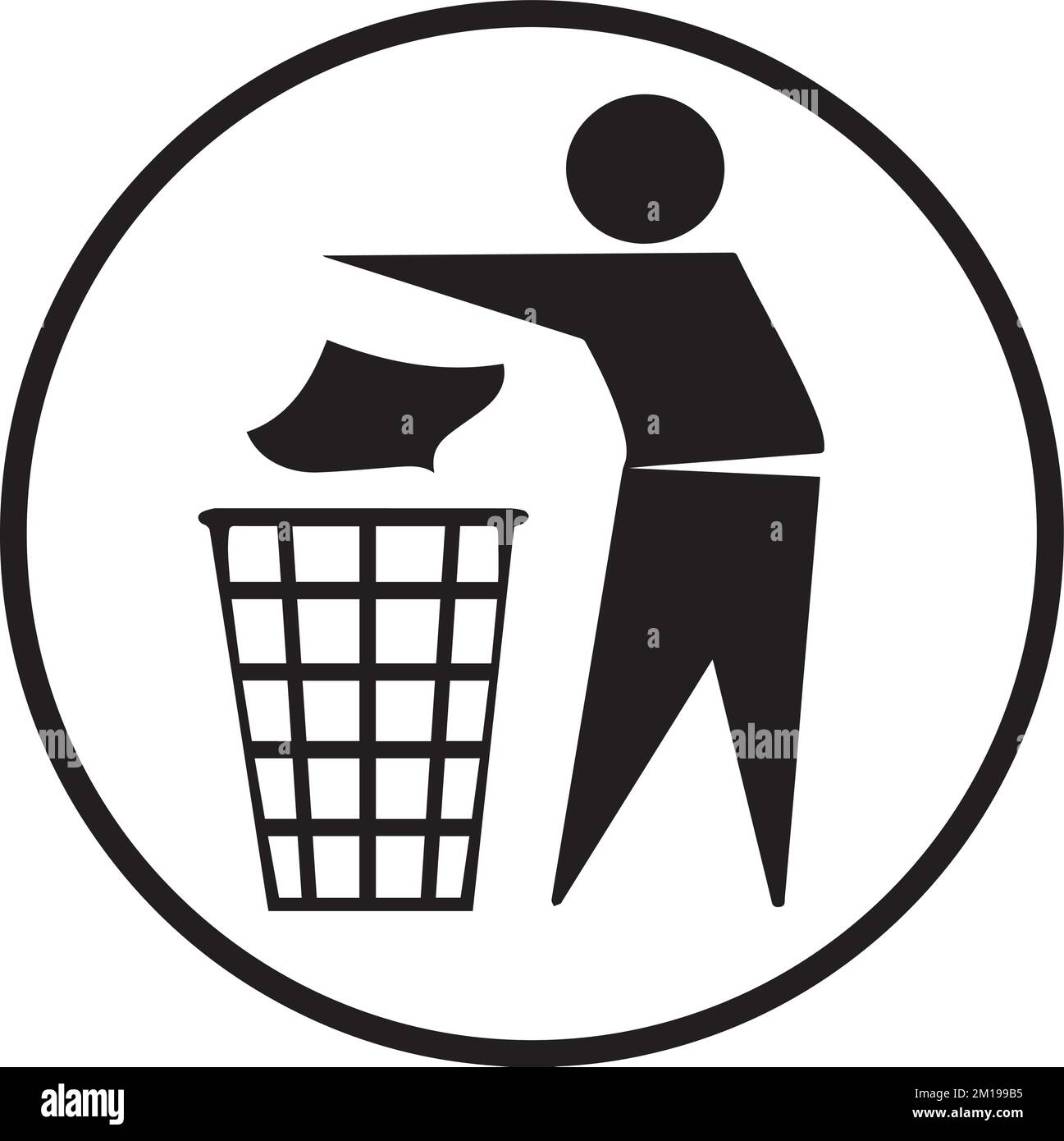 Litter Sign Symbol, Rubbish Bins, Waste Paper Baskets, Recycling symbol ...