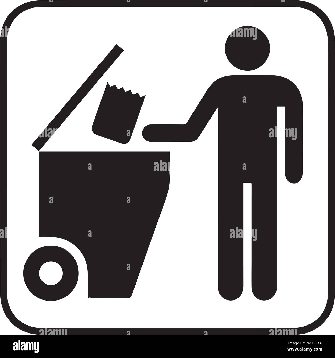 Litter Sign Symbol, Rubbish Bins, Waste Paper Baskets, Recycling symbol ...