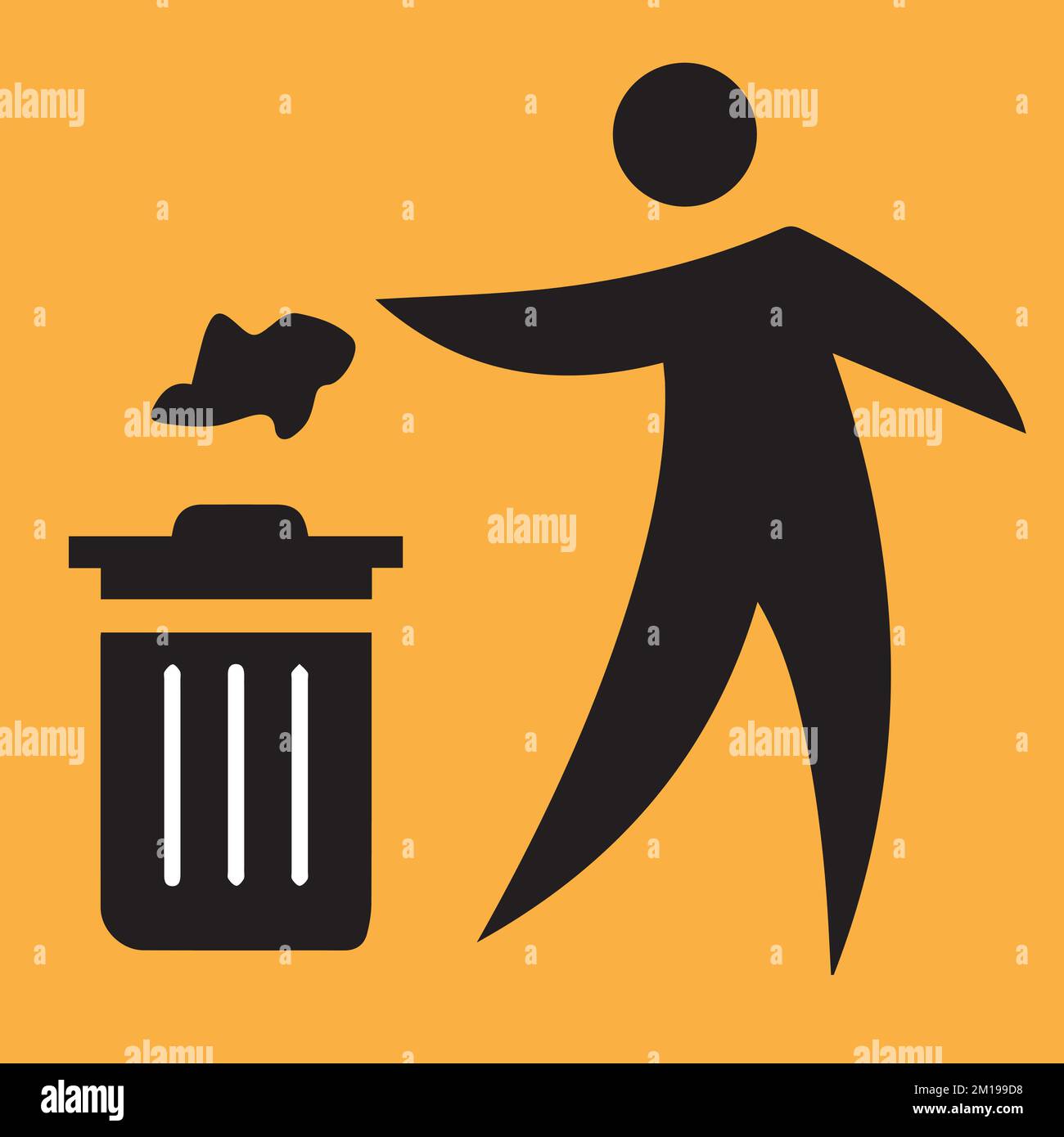 Black litter bins Stock Vector Images - Alamy