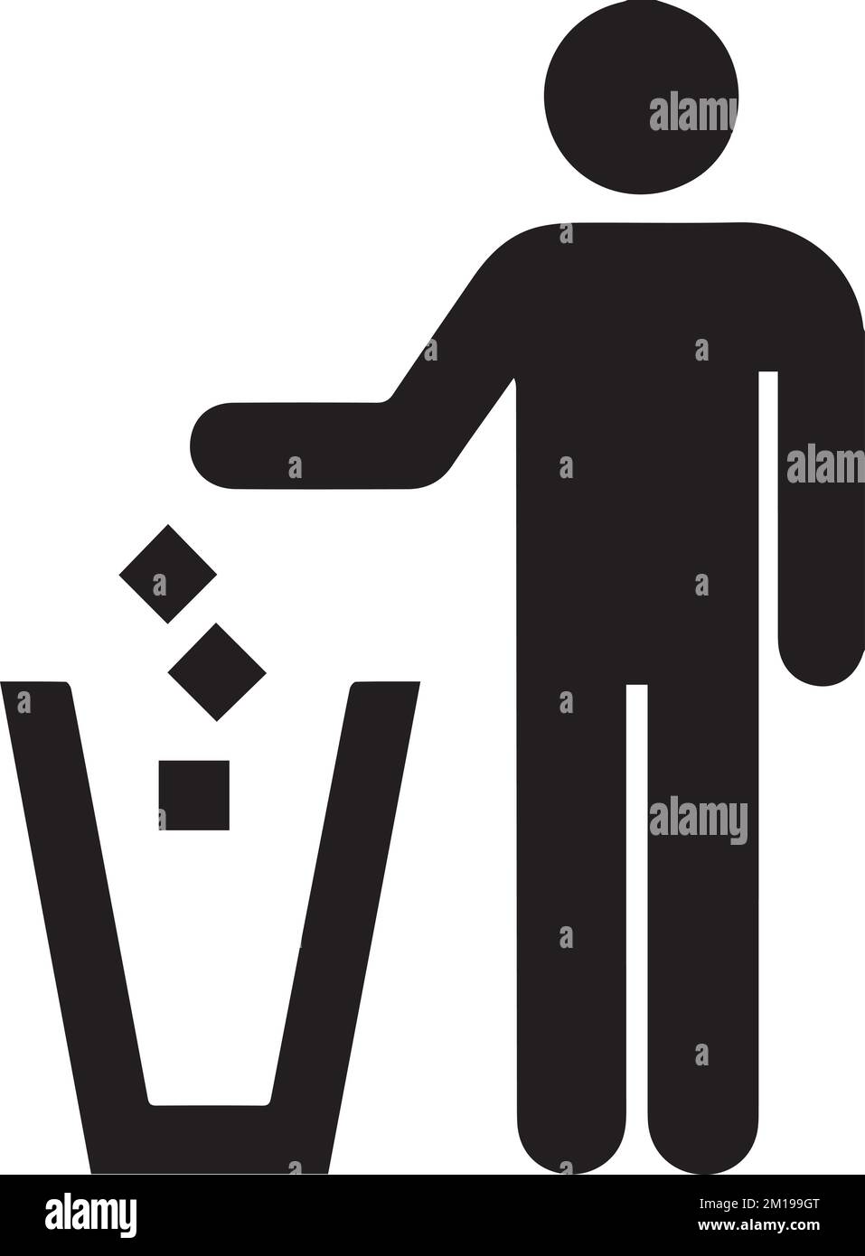 Litter Sign Symbol, Rubbish Bins, Waste Paper Baskets, Recycling symbol ...