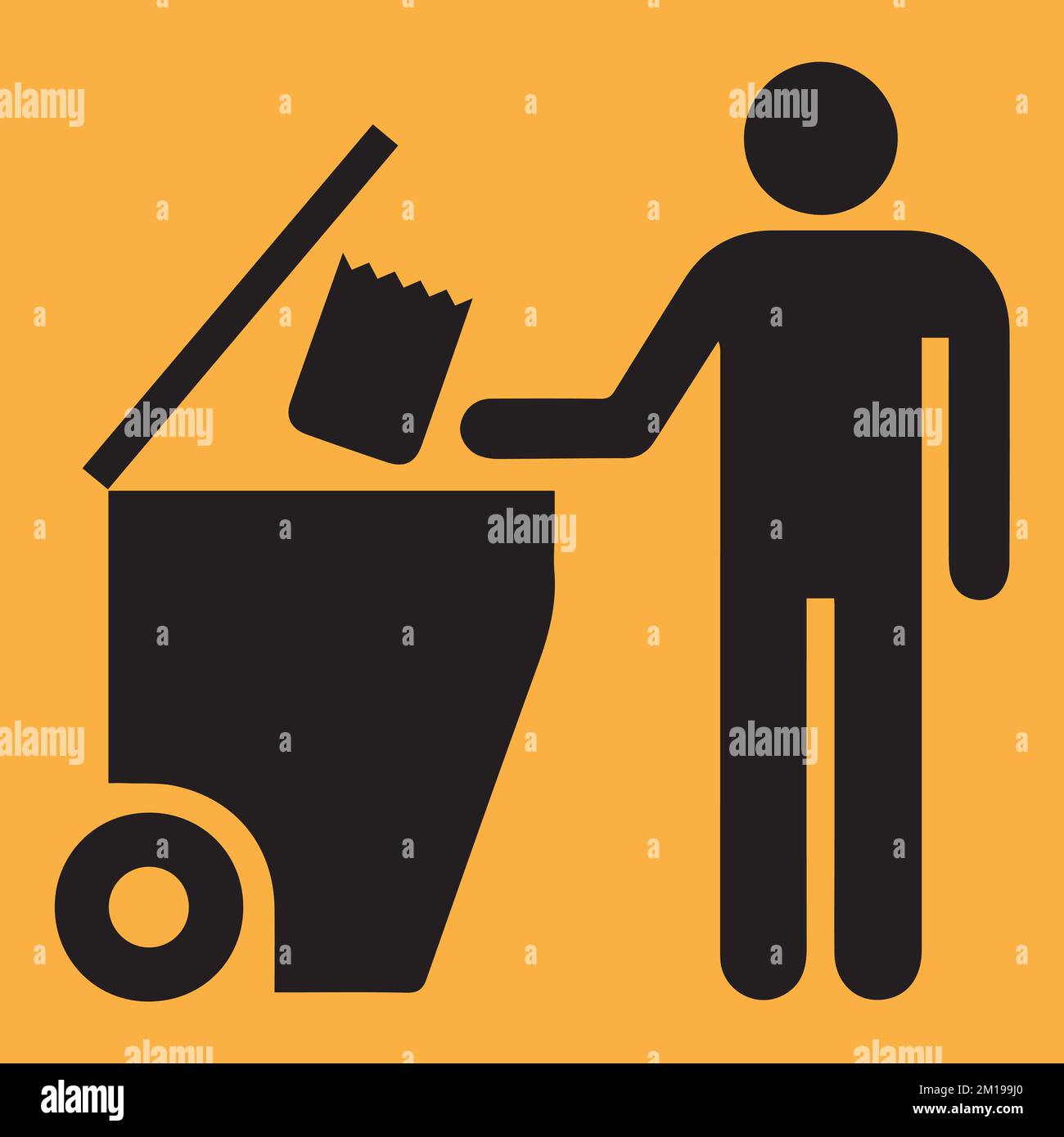 Litter Sign Symbol, Rubbish Bins, Waste Paper Baskets, Recycling symbol ...