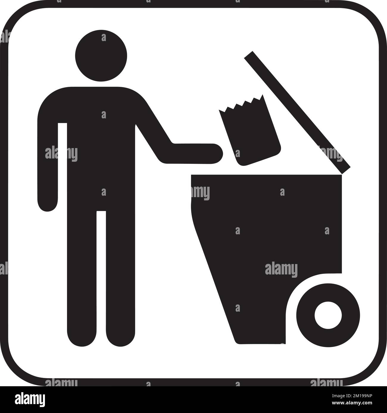 Litter Sign Symbol, Rubbish Bins, Waste Paper Baskets, Recycling symbol ...