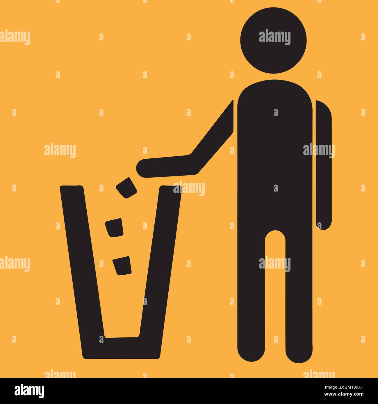 Waste paper baskets Stock Vector Images - Alamy