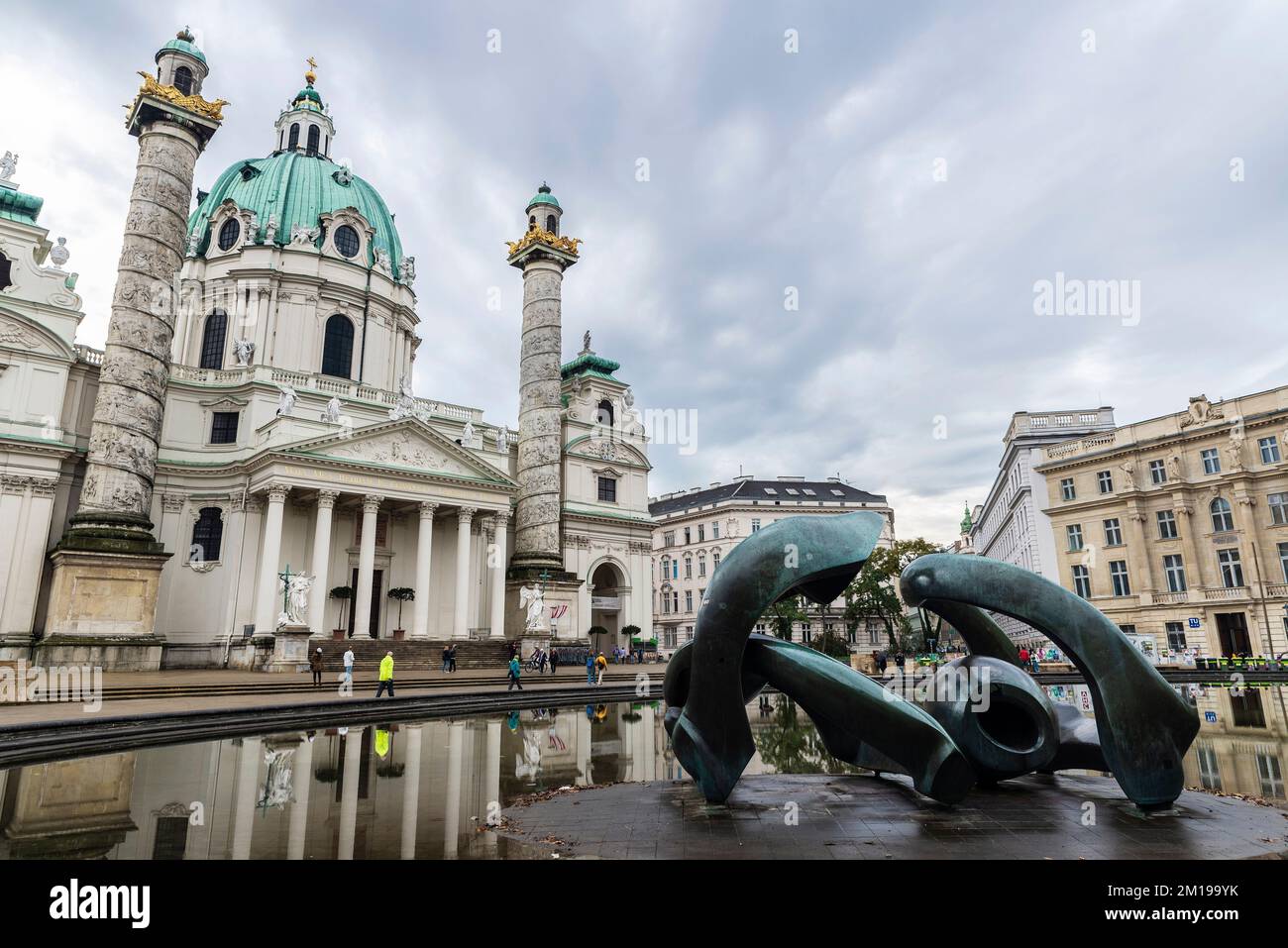 Vienna, Austria - October 14, 2022: Facade of the Karlskirche ...