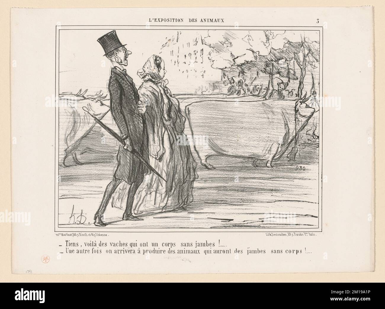 Tiens, voilà des vaches qui ont un corps.... Honoré Daumier (1808-1879 ...