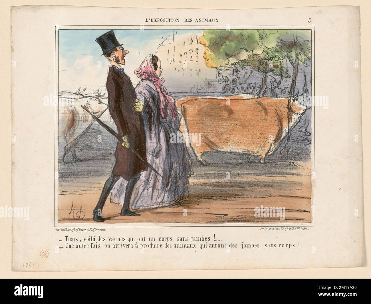 Tiens, voilà des vaches qui ont un corps.... Honoré Daumier (1808-1879 ...
