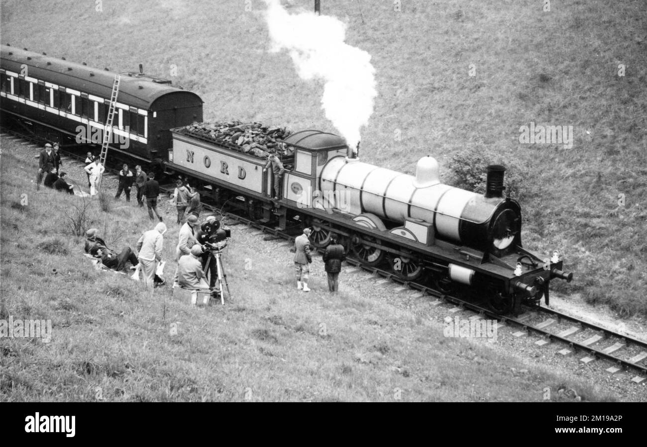 Movie / Film Crew during location filming in England of Train Sequence ...