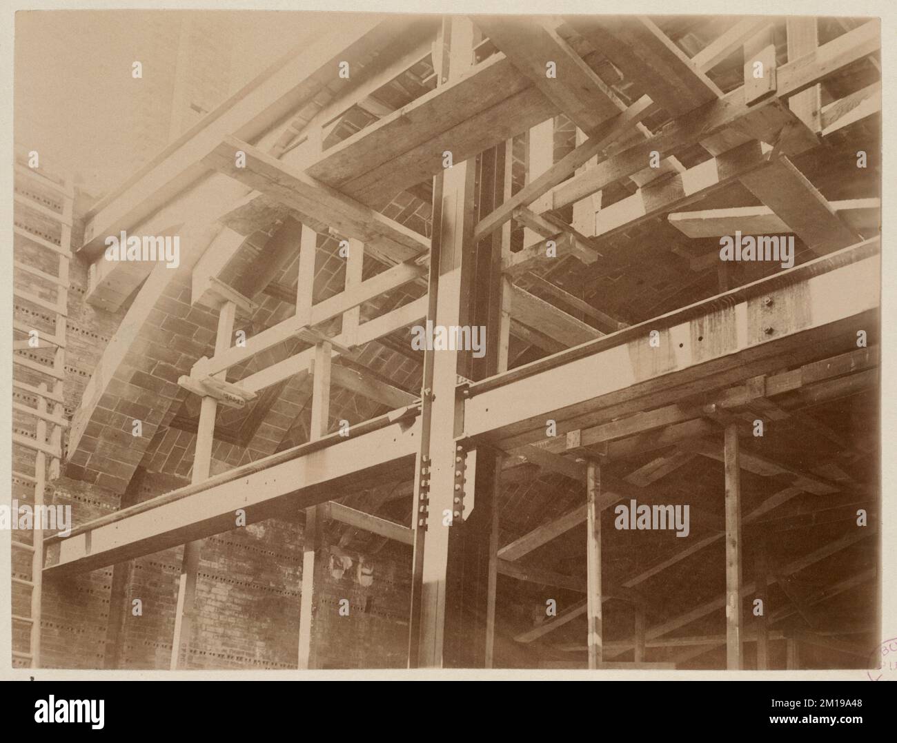 Tile arch being built, construction of the McKim Building , Public ...