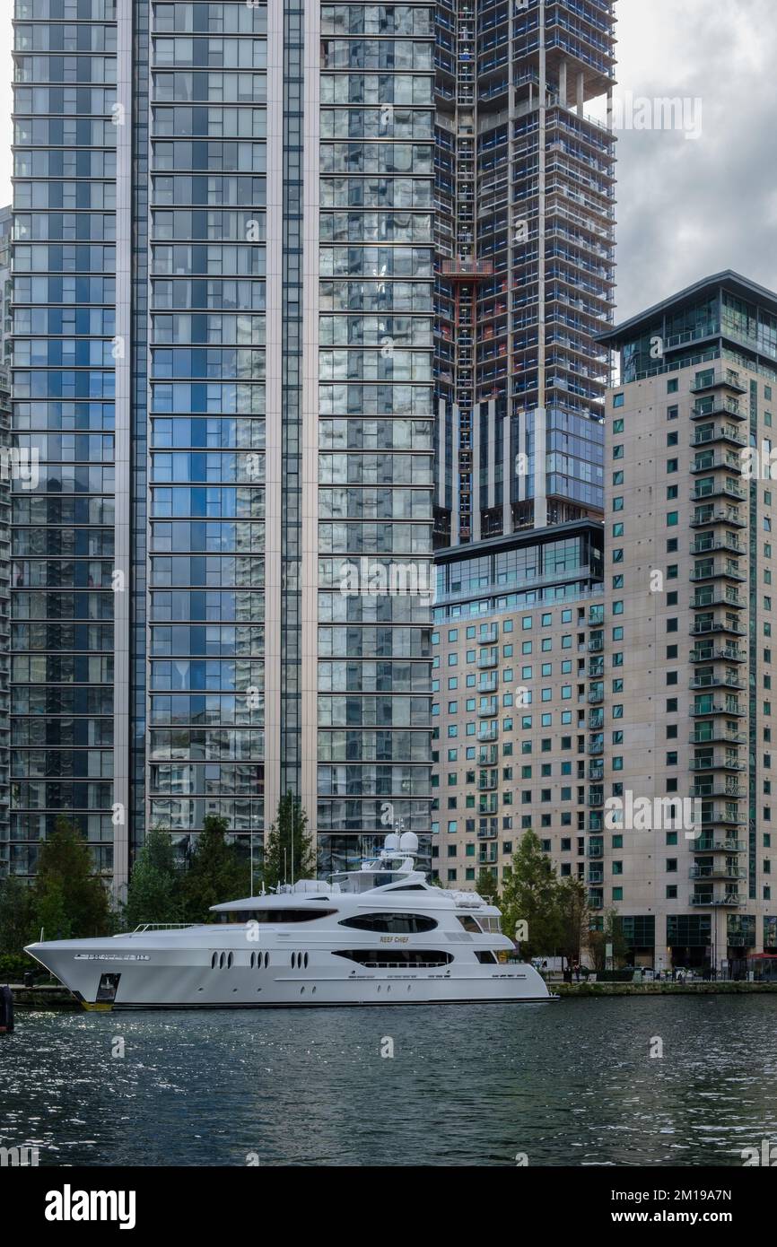 Yacht Reef Chief docked, at the southern end of Bellmouth Passage in ...