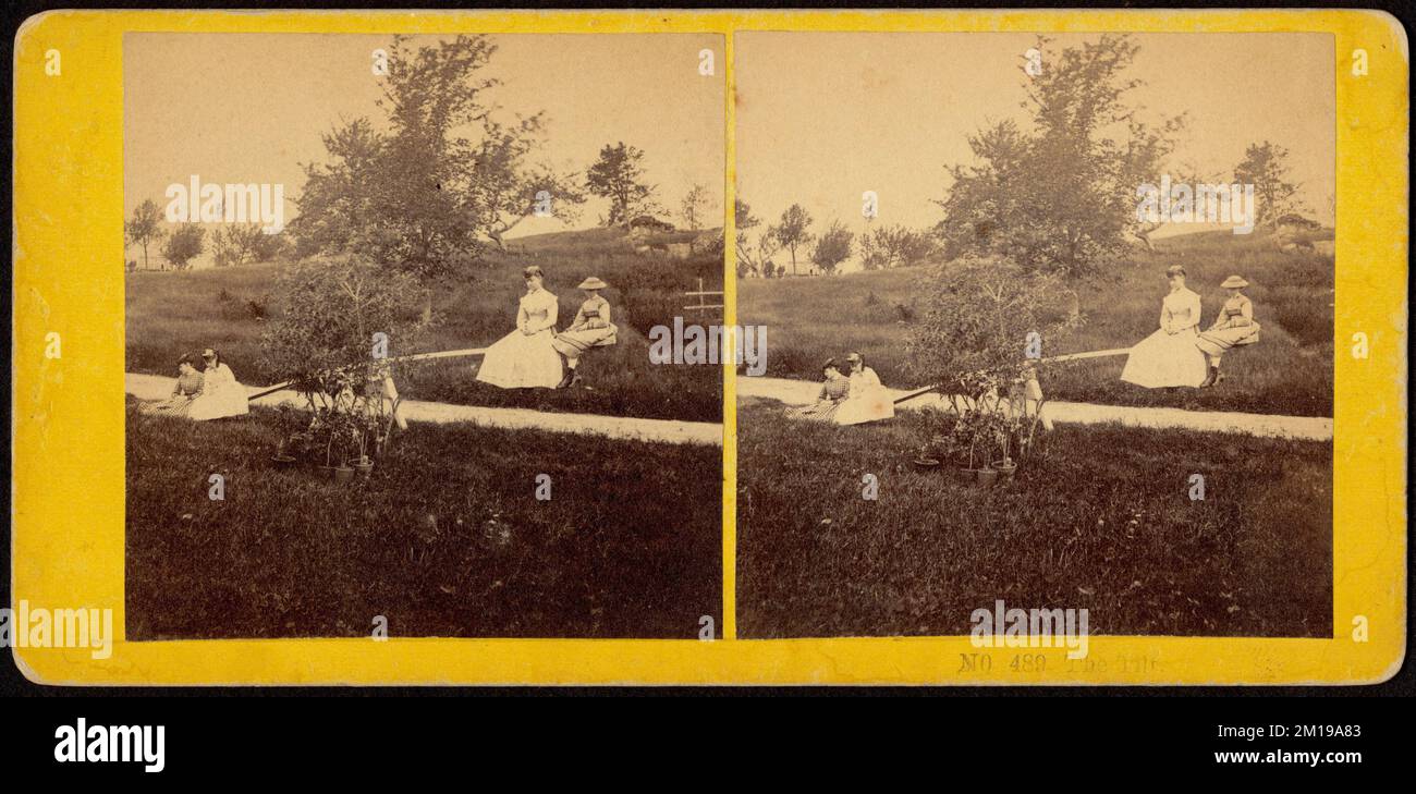 The tilt , Seesaws, Play Recreation, Children Stock Photo - Alamy