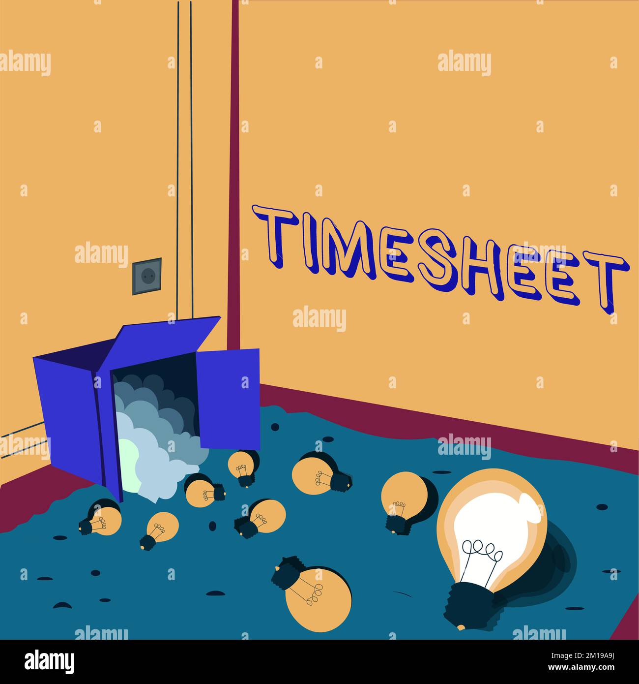 Conceptual Display Timesheet Business Overview Graphical Representation Of Period Time On Which