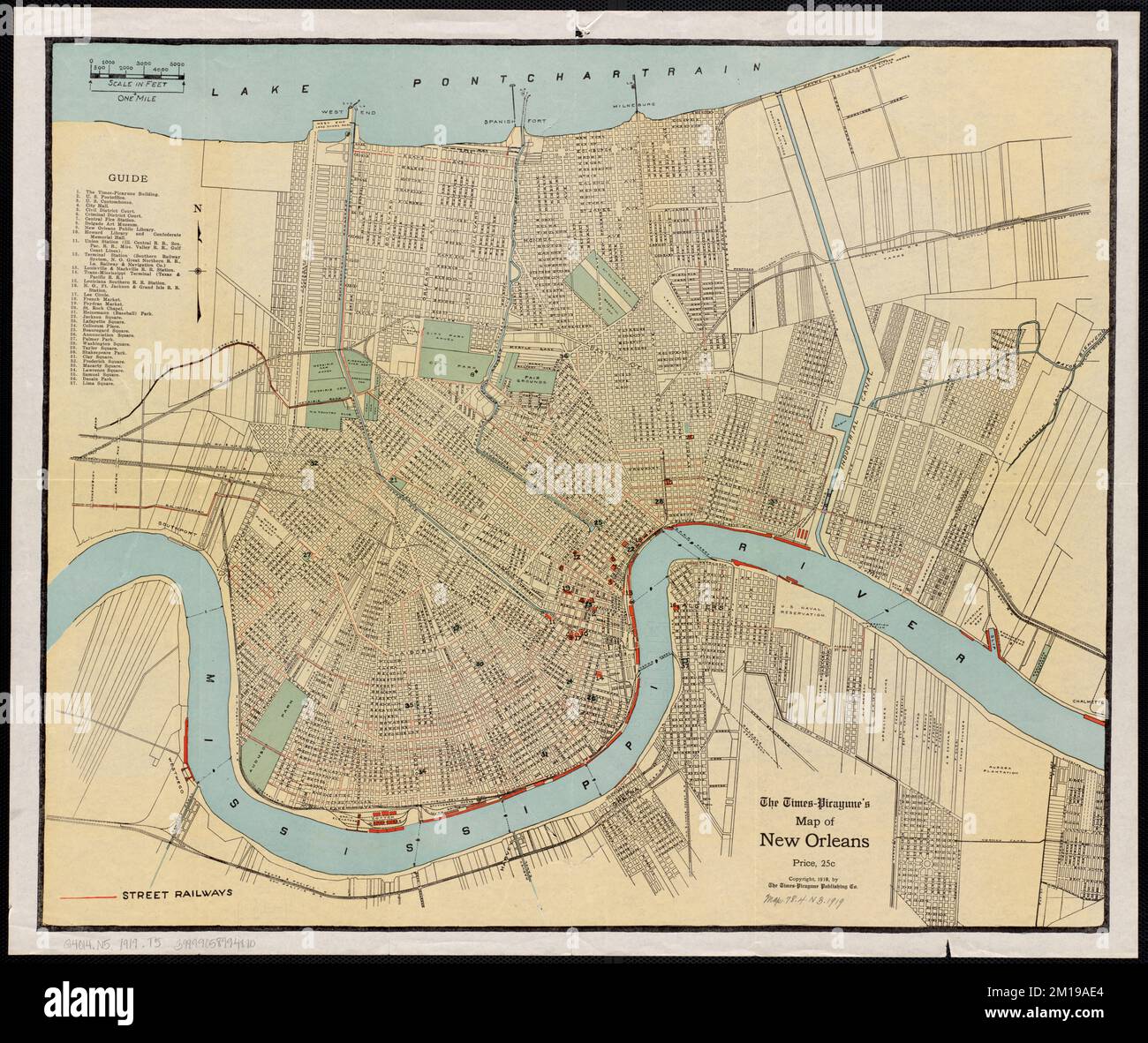 The Times-Picayune's map of New Orleans , Streets, Louisiana, New ...