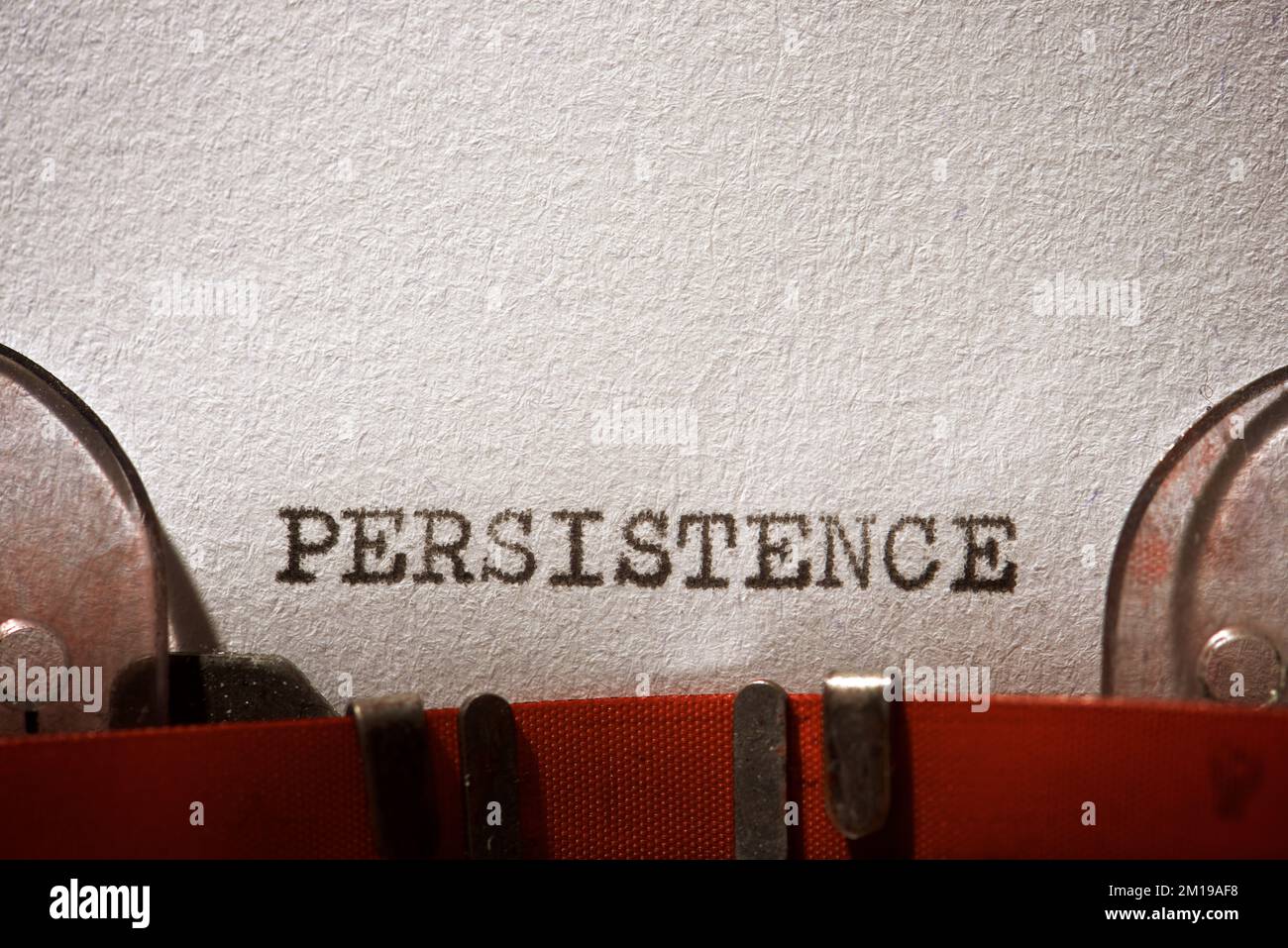 Persistence word written with a typewriter Stock Photo - Alamy