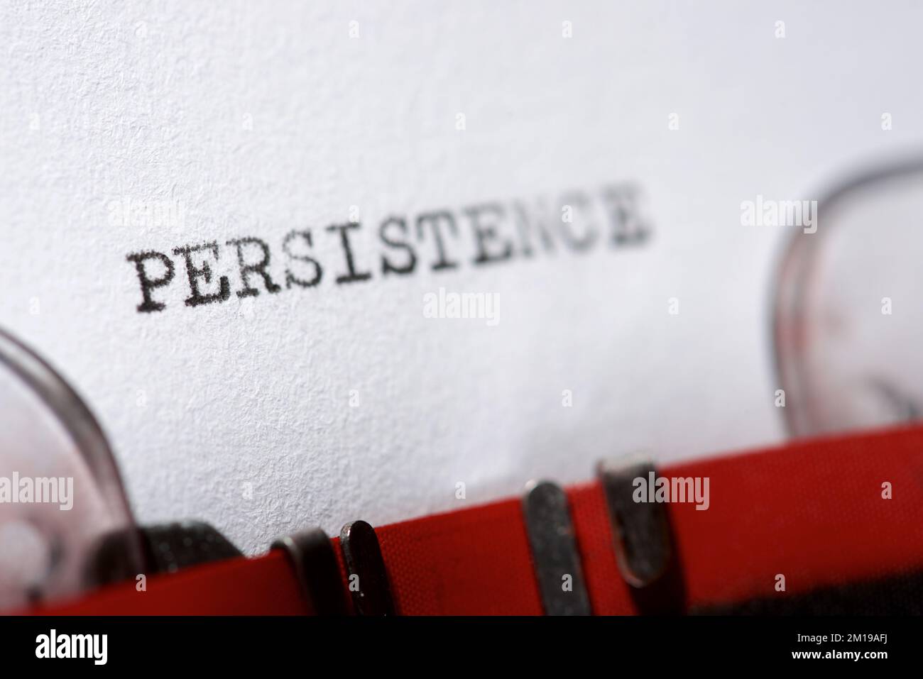 Persistence word written with a typewriter Stock Photo - Alamy