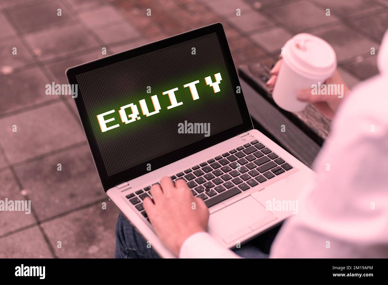 Writing displaying text Equity. Internet Concept quality of being fair ...