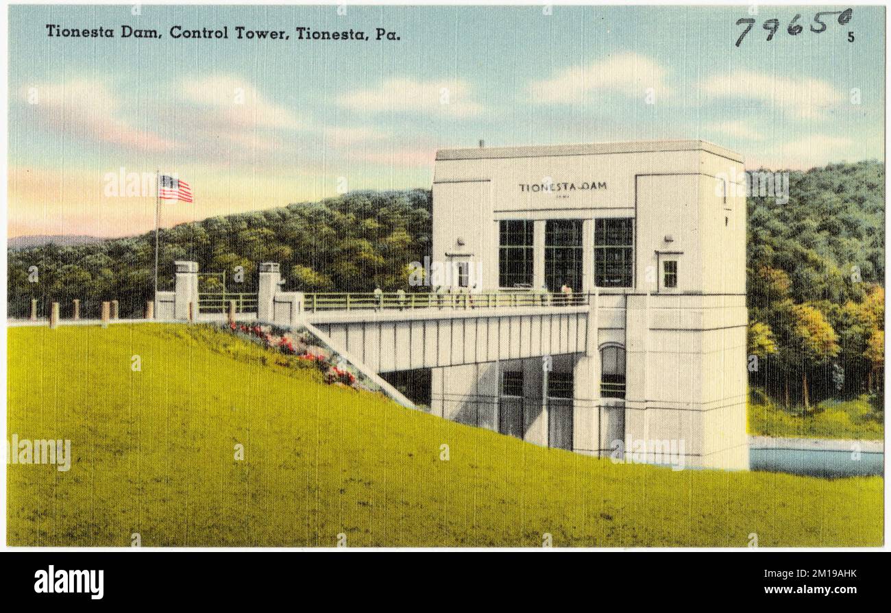 Tionesta Dam, Control Tower, Tionesta, Pa. , Dams, Tichnor Brothers ...