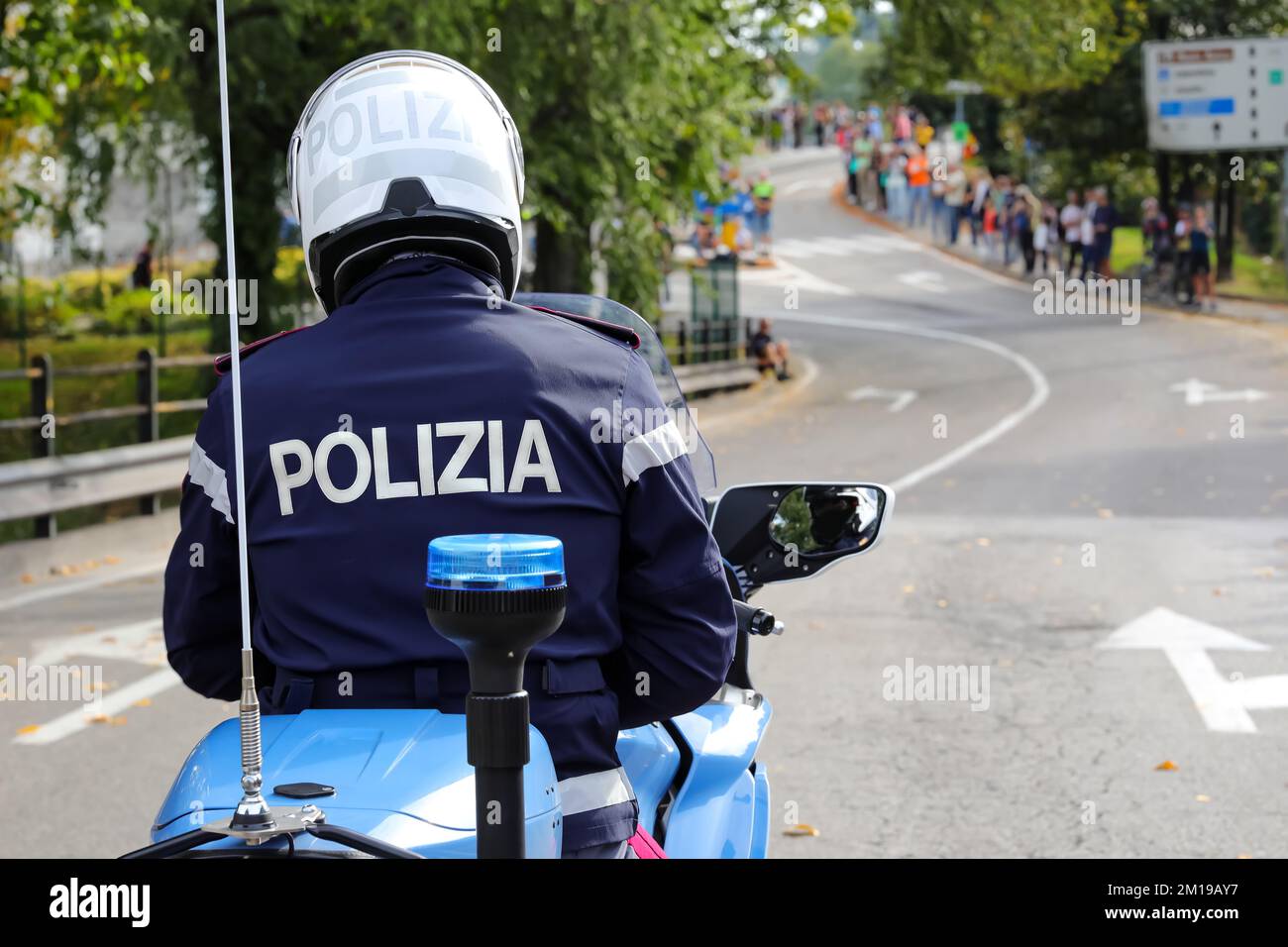Vicenza, VI, Italy - October 9, 2022: policeman motorcyclist and text ...