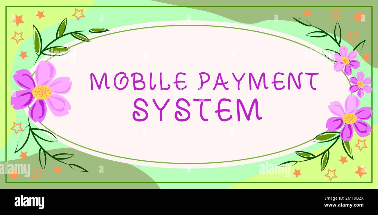 Text caption presenting Mobile Payment System. Business overview ...