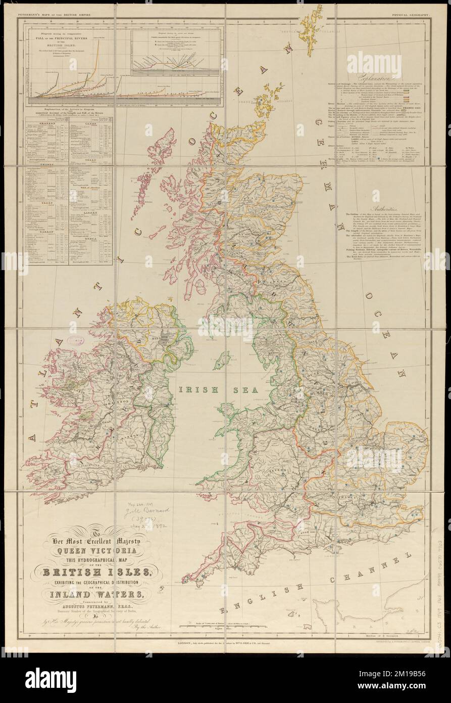 To her most excellent majesty Queen Victoria this hydrographical map of ...