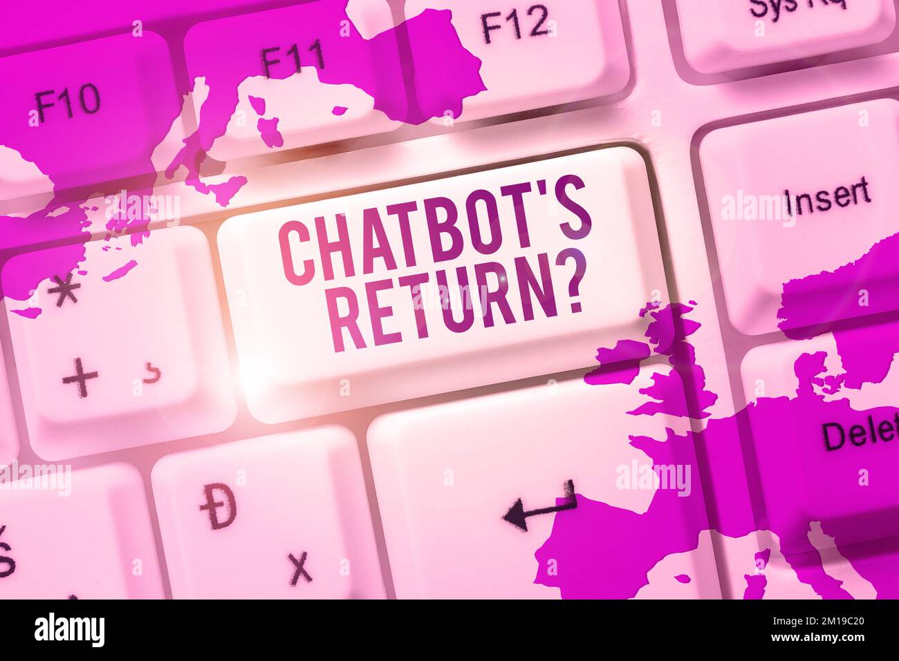 Hand writing sign Chatbot's Return. Word for program that communicate ...