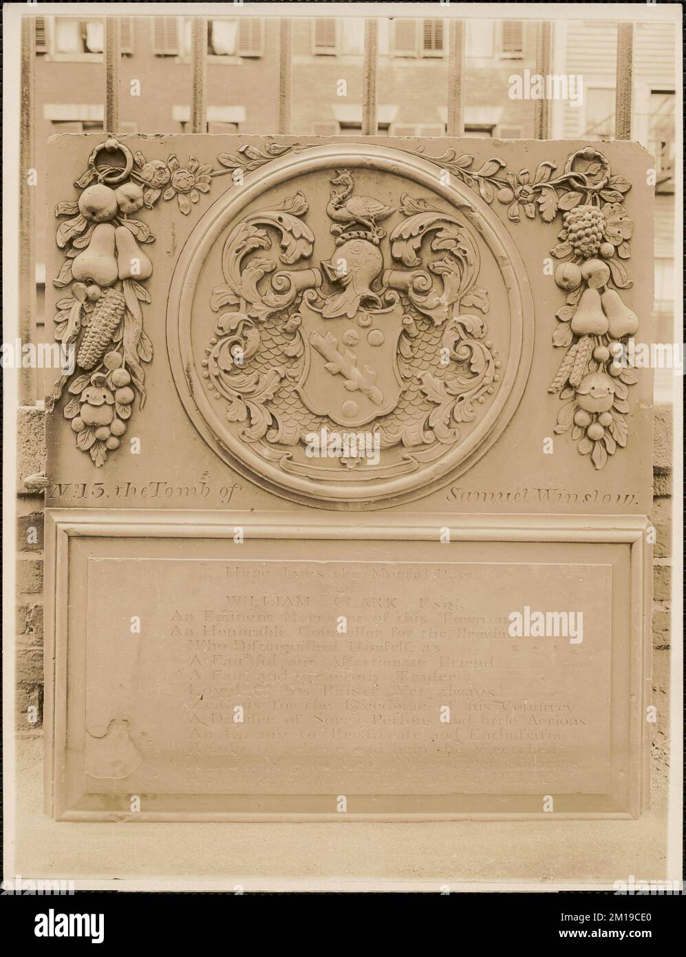 The tomb of Samuel Winslow, Copp's Hill Burying Ground, Boston, Mass ...