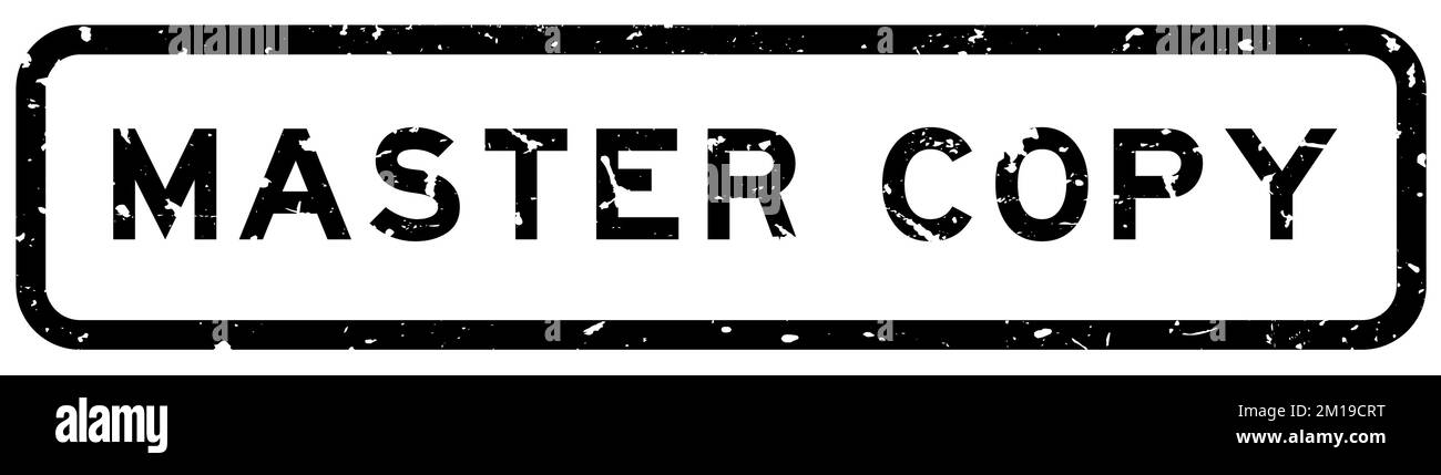 Grunge black master copy word square rubber seal stamp on white background Stock Vector Image ...