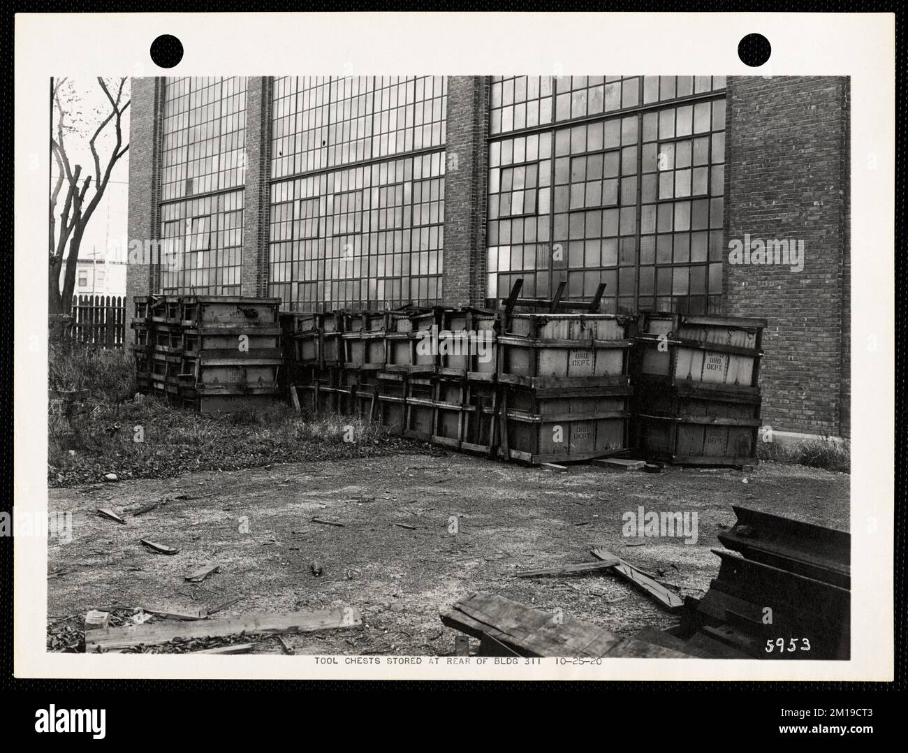 Tool chests stored at rear of building 311 , Armories, Ordnance ...