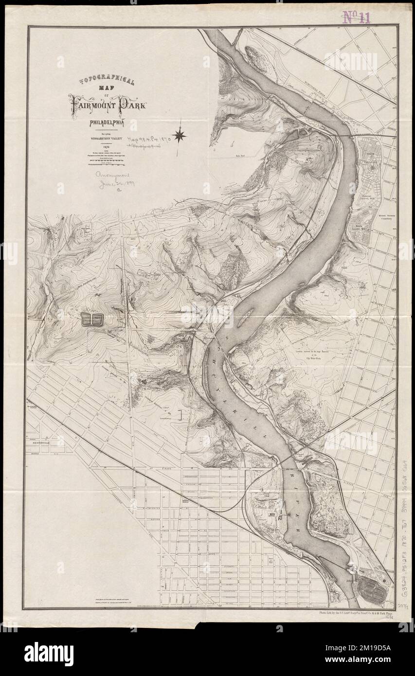 Topographical map of Fairmount Park, Philadelphia : excepting ...