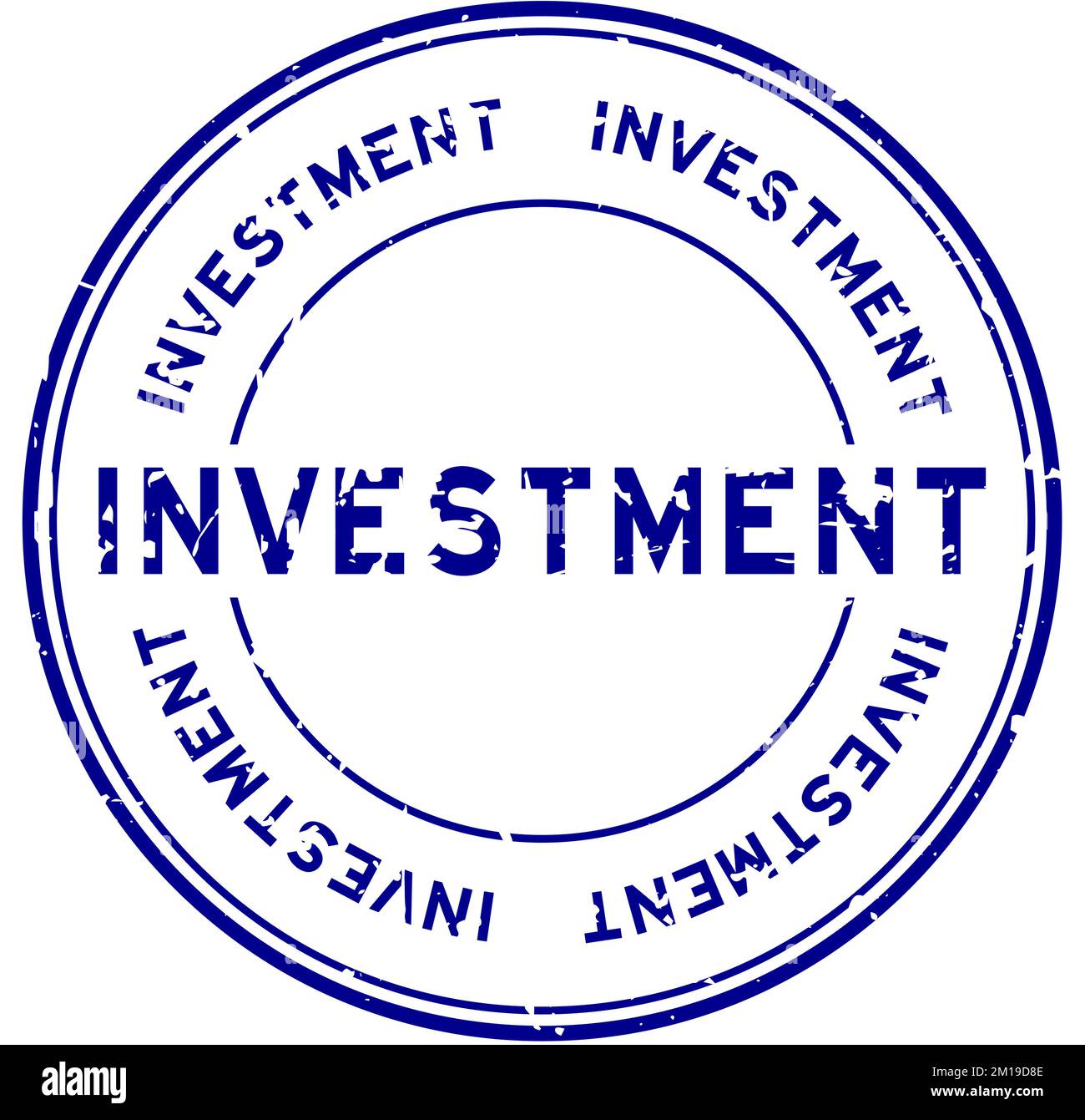 Grunge blue investment word round rubber seal stamp on white background Stock Vector Image & Art ...