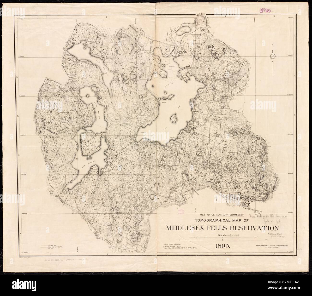 Topographical map of Middlesex Fells Reservation , Middlesex Fells ...