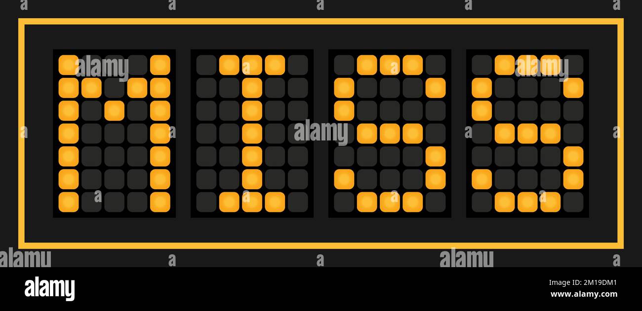 Orange color led banner in word miss on black background Stock Vector ...