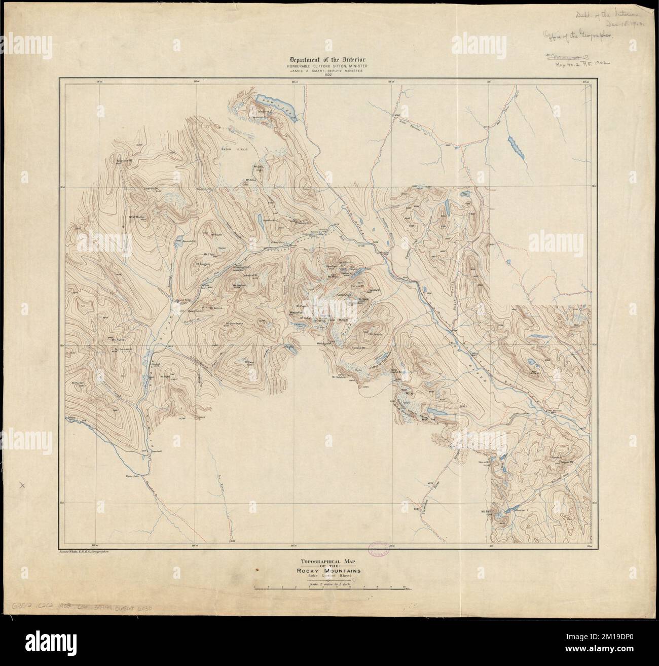 Topographical map of the Rocky Mountains : Lake Louise sheet , Canadian ...