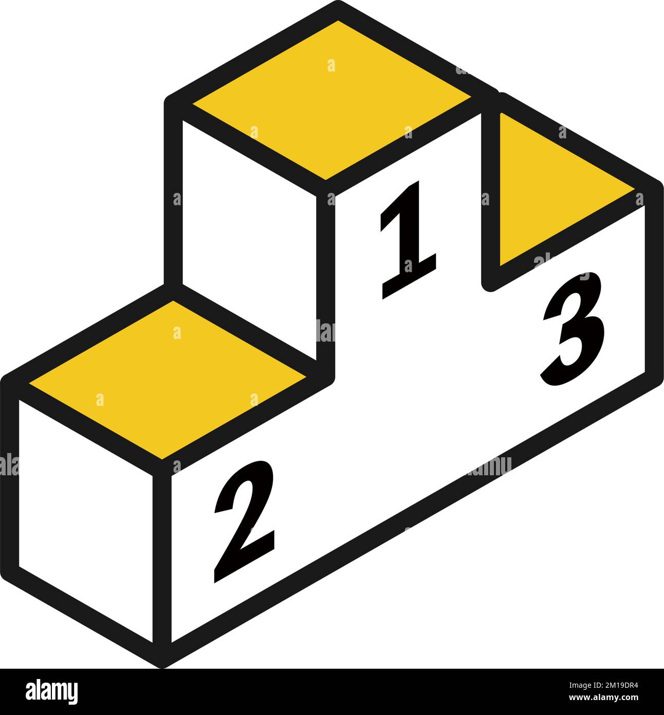 Simple isometric illustration of podium, image of ranking Stock Vector ...