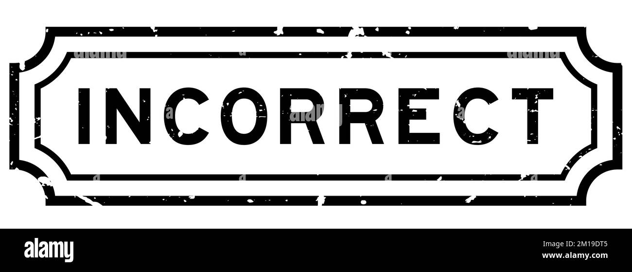 Grunge black incorrect word hi-res stock photography and images - Alamy