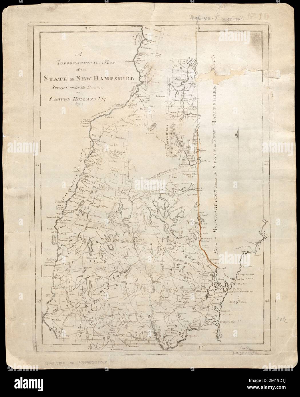A topographical map of the State of New Hampshire , New Hampshire, Maps ...