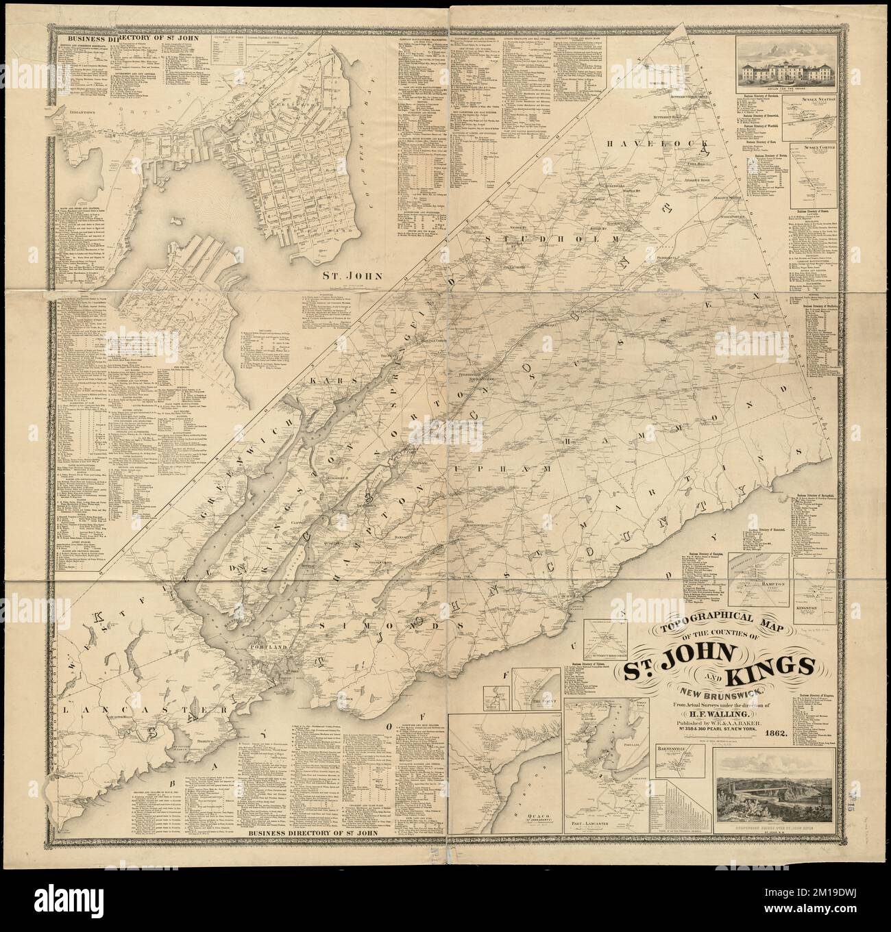 Topographical map of the counties of St. John and Kings, New Brunswick ...