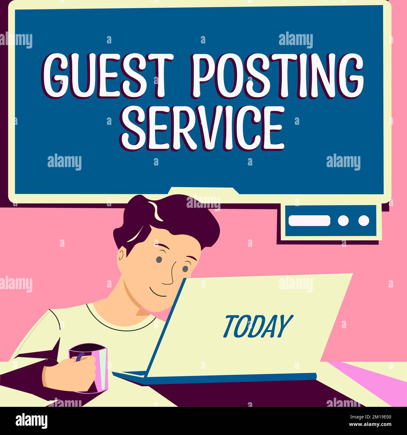 Handwriting text Guest Posting Service. Business showcase act of ...
