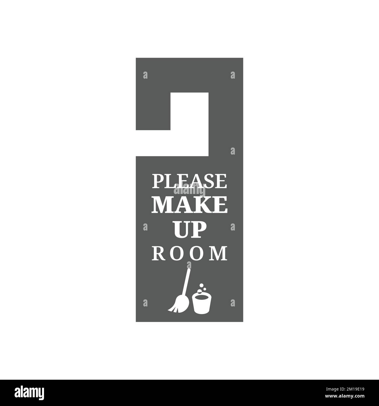 Please clean vector sign. Make up room tag hotel hanger Stock Vector ...