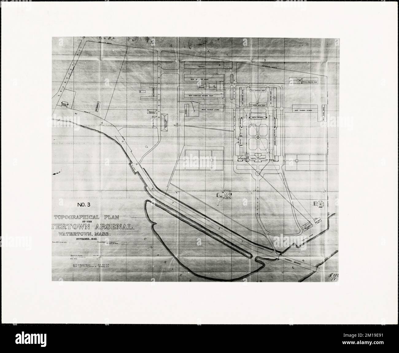 Topographical plan of Watertown Arsenal , Armories, Planning drawings ...