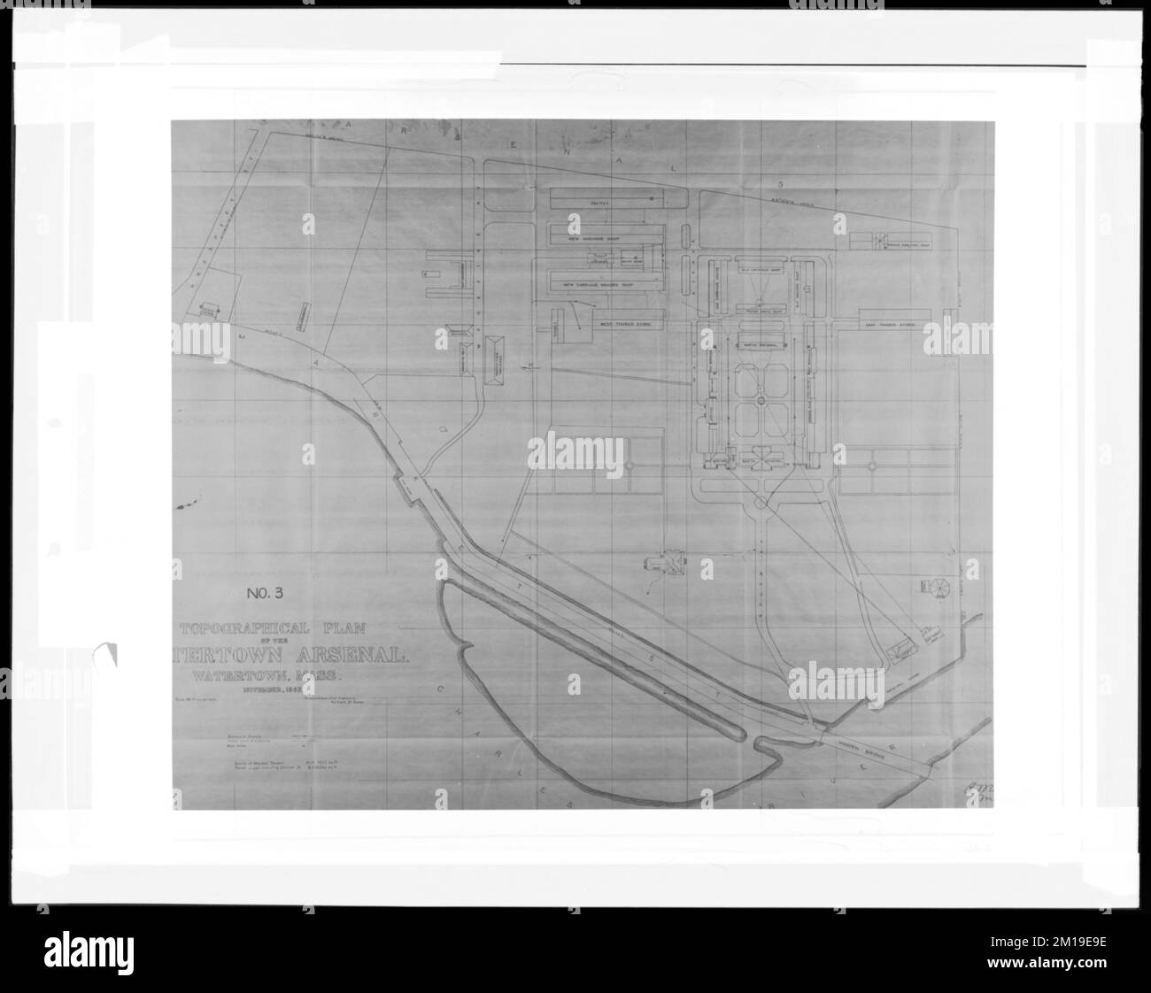 Topographical plan of Watertown Arsenal , Armories, Landscape ...