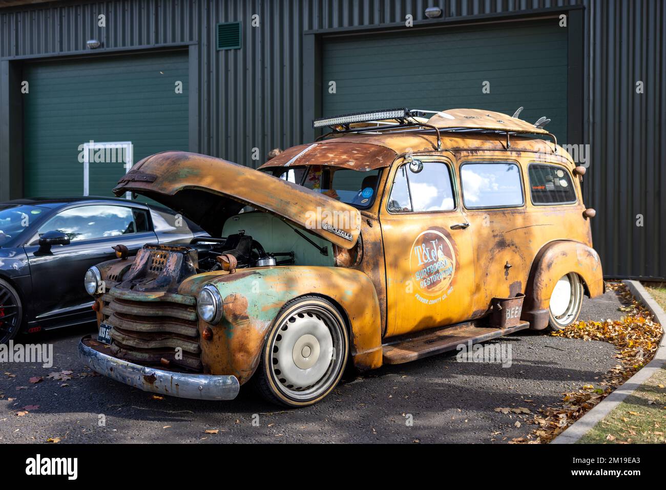 1950 Chevrolet hot rod on display at the October Scramble held at the ...