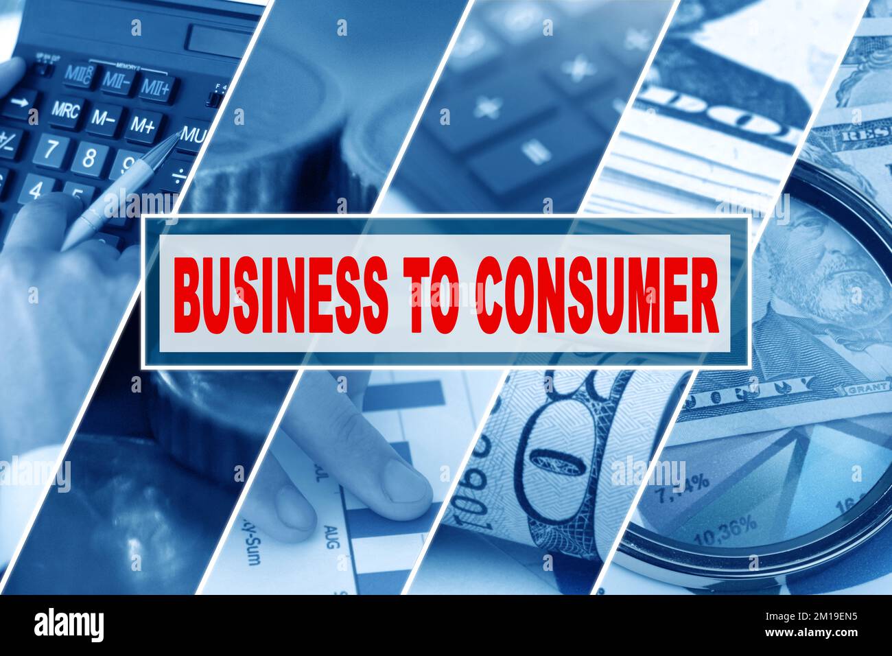 Business and finance concept. Collage of photos, business theme ...