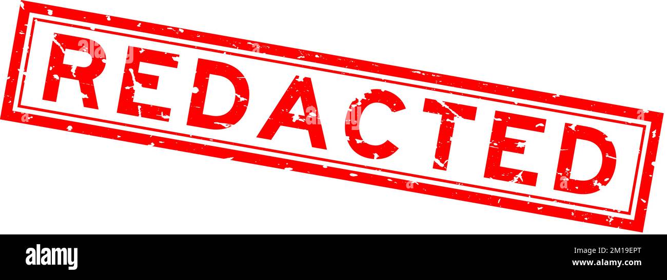 Grunge red redacted word square rubber seal stamp on white background Stock Vector Image & Art ...