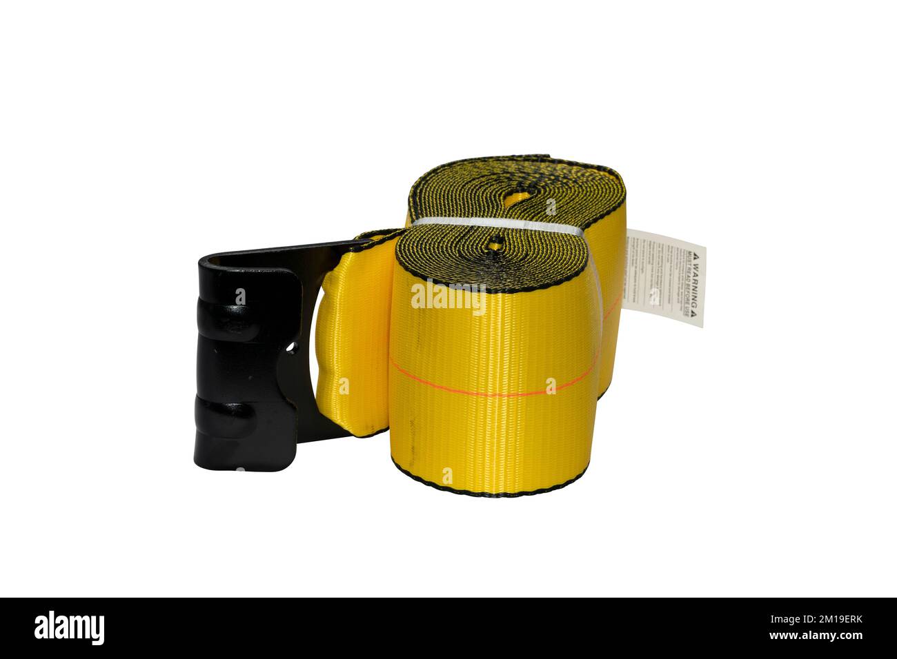 A scroll of a yellow cargo strap with stainless steel buckle for the ...